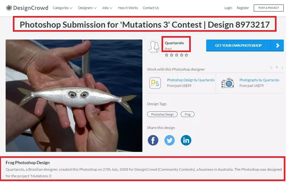 The picture of the two-faced fish is edited | দুই লেজবিশিষ্ট মাছের ...